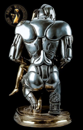 Fine Arts Wohnkultur Bronze Skulptur Figur Robo Lover Statue Akt Erotik