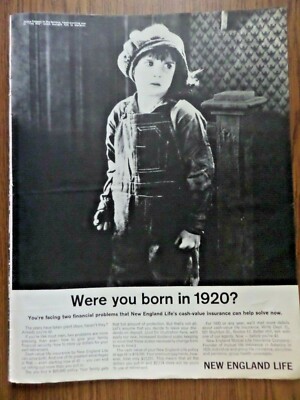 1962 New England Life Insurance Ad Jackie Coogan in Movie The Kid | eBay