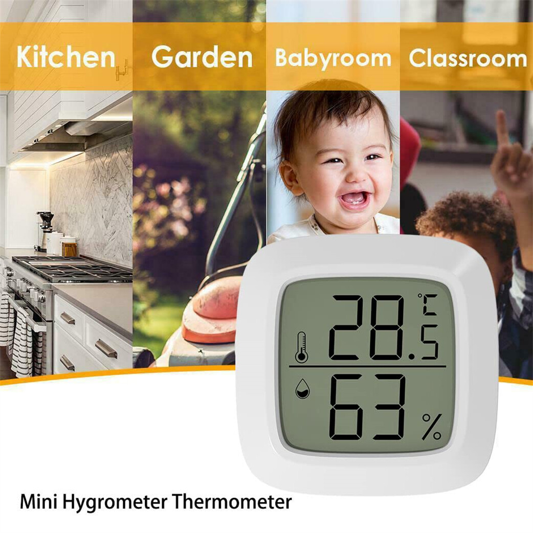 Digital Indoor Thermometer Hygrometer Mini Room Temperature Monitor LCD ...