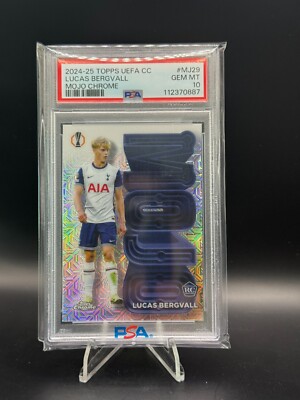 2024-25 Topps LUCAS BERGVALL RC Mojo Chrome SSP Tottenham Spurs Case ...