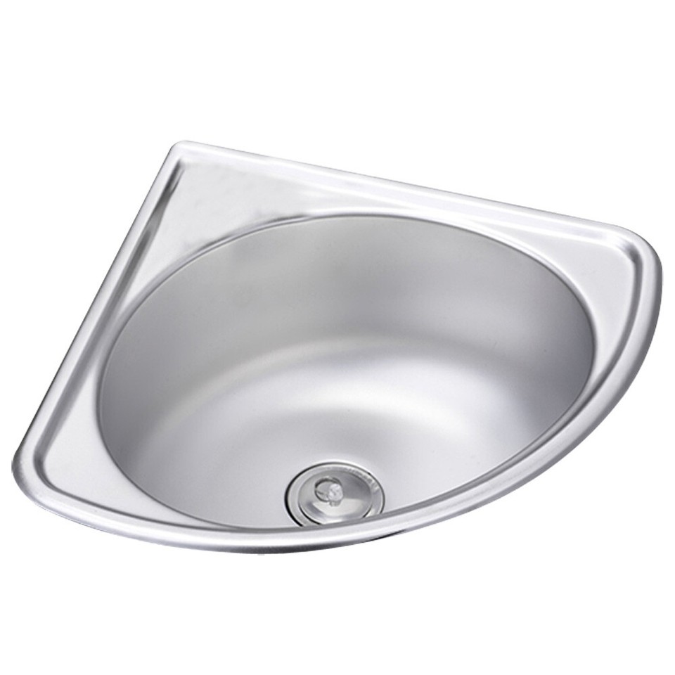 Stainless Steel Triangle Corner Basin Thick Small Sink Wall Mounted ...