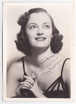 Joy Hodges Vintage Original 1930s Signed Autograph Fan 5x7 Photograph ...