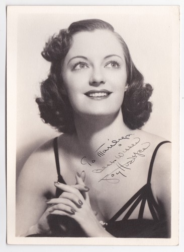 Joy Hodges Vintage Original 1930s Signed Autograph Fan 5x7 Photograph ...
