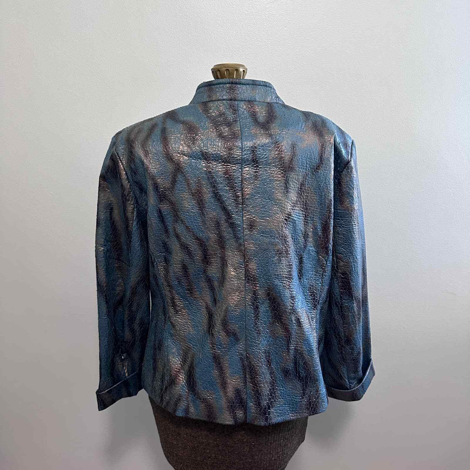 Vintage Toni Morgan teal and bronze metallic jacket - Gem