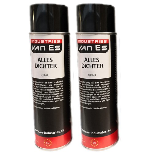 ALLES DICHT SPRAY GRAU 2x 500ml Sprühdichtung Dichtungsspray ...