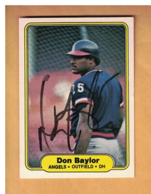 Don Baylor AUTOGRAPHED 1982 FLEER BASEBALL CARD SIGNED CALIFORNIA ...