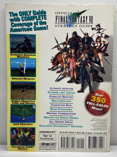 Video Game Bks.: Final Fantasy VII Official Guide by David Cassady ...