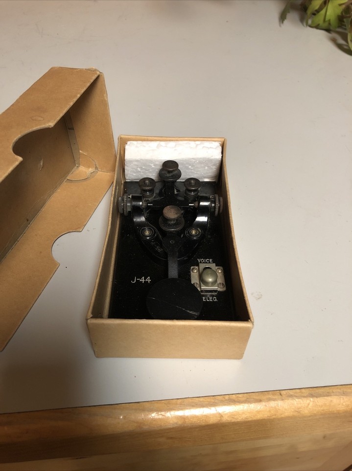 Rare CW Key Old WW2 U.S. Army Signal Corps Telegraph Key J-44 w/ Box | eBay