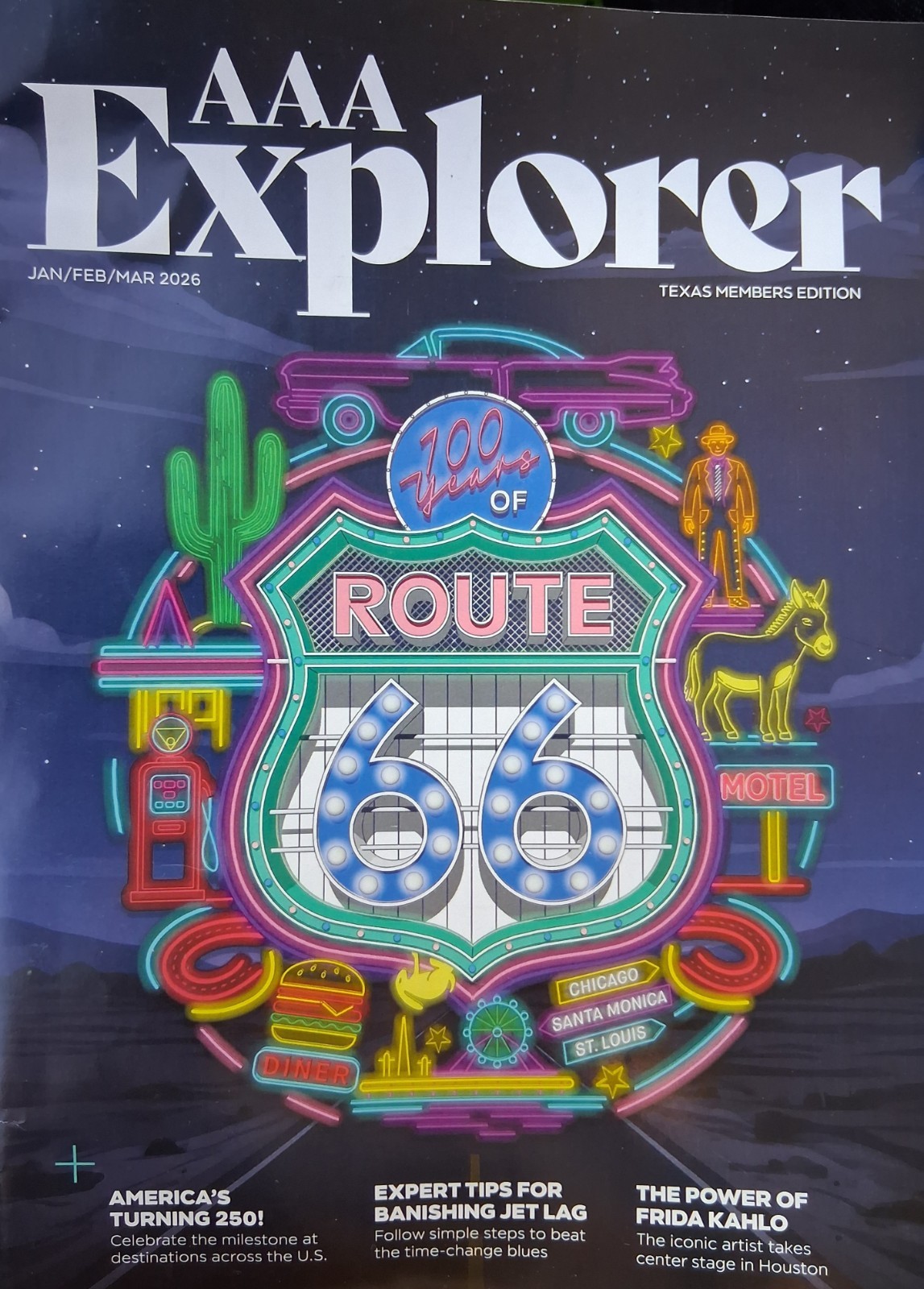 AAA Explorer Magazine Jan/Feb/March 2026 100 Years Of Route 66 | eBay