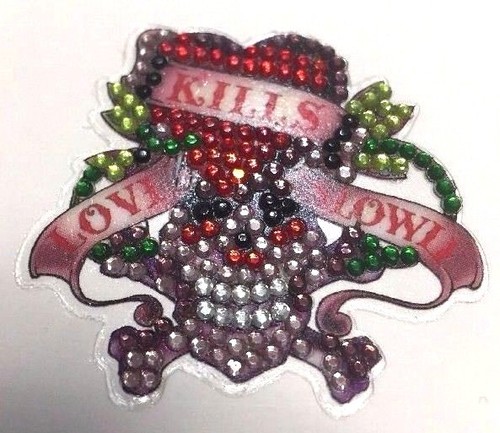 Ed Hardy Christian Audigier Icing Peel & Stick Crystal Decal Love Kills ...