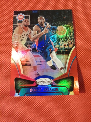 2018 REGGIE JACKSON PANINI CERTIFIED RED NBA CARD /299 PISTONS #102 ...