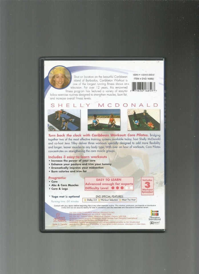 Caribbean Workout - Core Pilates with Shelly McDonald, DVD 779836168597 ...