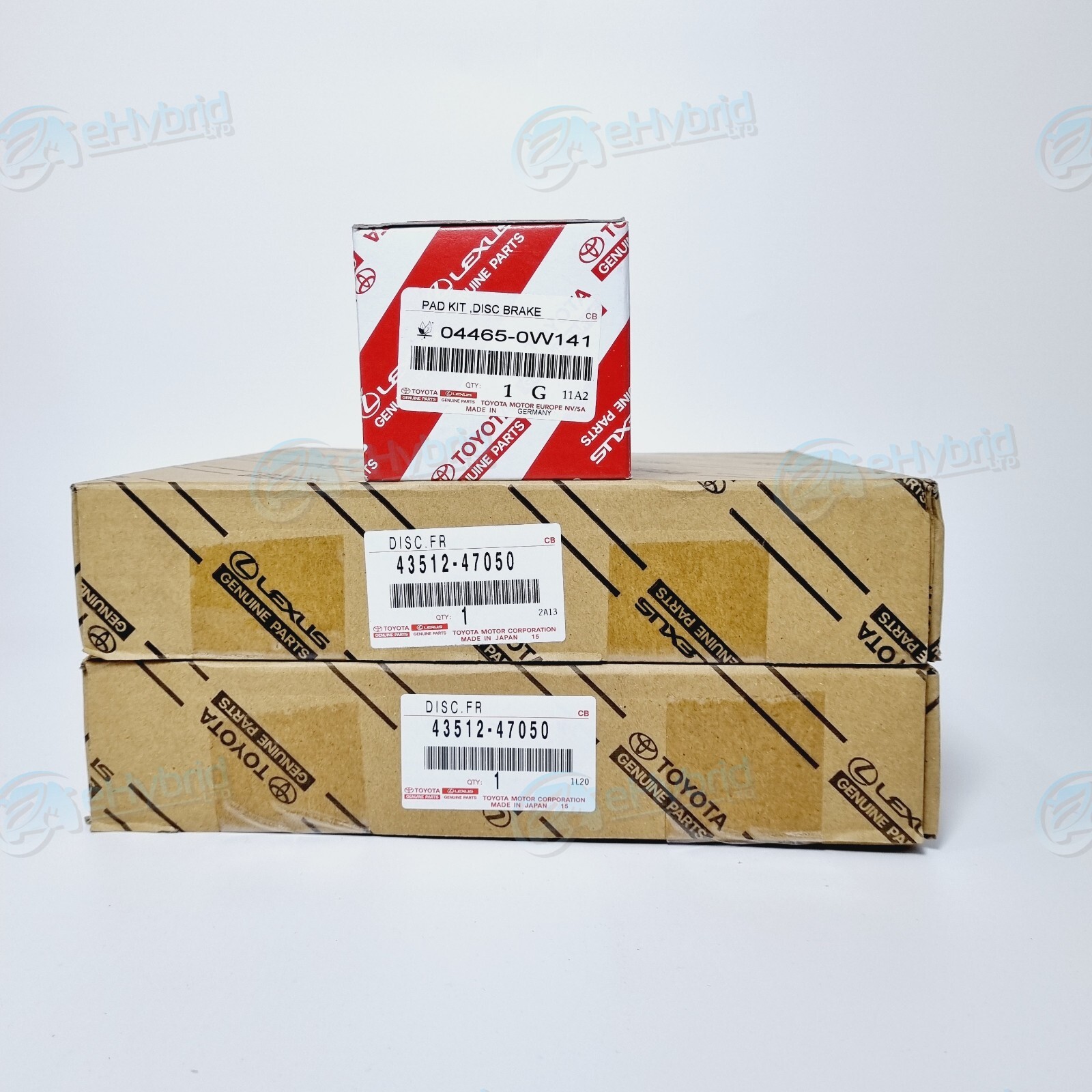 Toyota Prius Front Brake Discs & Pads ZVW30 2009 -2015 43512-47050 ...