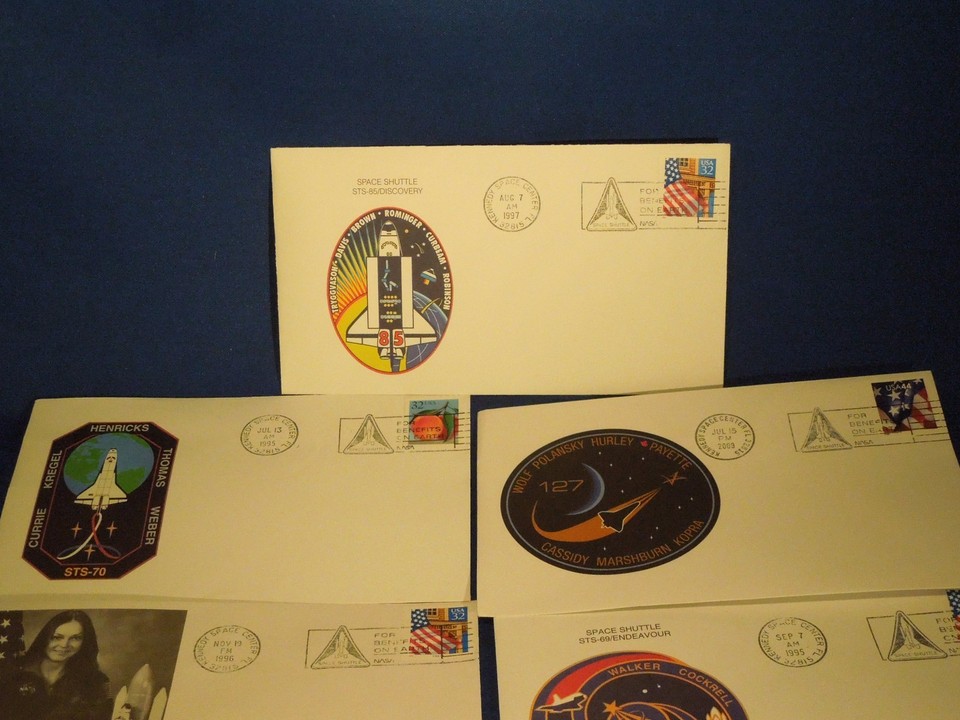 Lot of 9 NASA Commemorative Envelopes STS-70 Skylab 3 STS-85 STS-127 ...