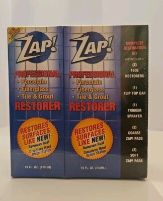 ZAP! 2-Pack Professional Restorer Cleaner Porcelain Fiberglass Tile ...
