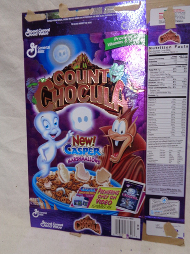 1997 Count Chocula Cereal Box CASPER offer empty | eBay