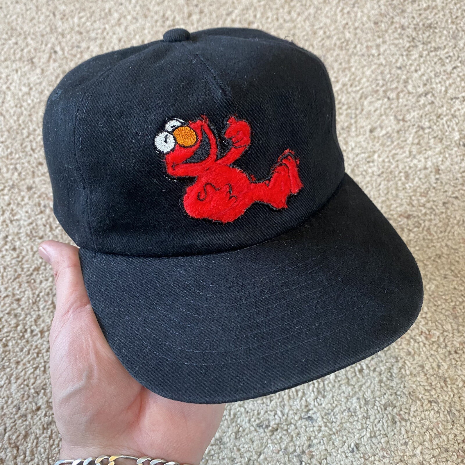 Vintage 90s Elmo Sesame Street SnapBack Hat Cap Mohrs… - Gem