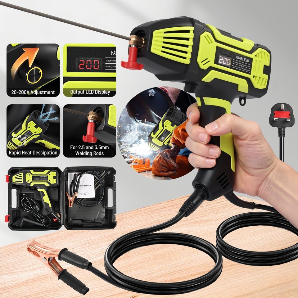 220V 4600W Electric Handheld Arc Welder Welding Adjustable Digital ...