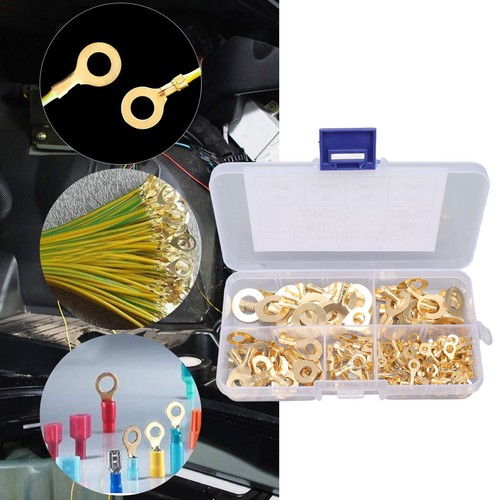 Wire Connectors Set 150 Brass Ring Terminals M3–M10 in Storage Box | eBay