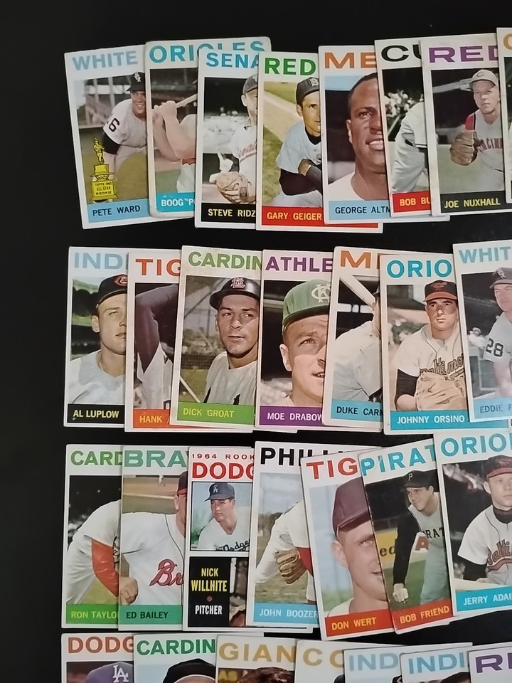 1964 Topps Baseball Cards - 65 Card Lot - W/ Dodgers Rookie Stars | eBay