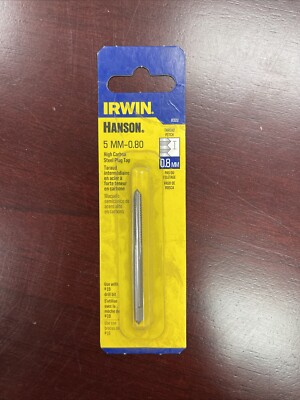 IRWIN HANSON 5mm-0.80 High Carbon Steel Plug Tap 8322 | eBay