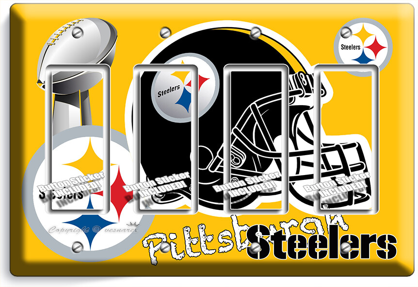 PITTSBURGH STEELERS FOOTBALL TEAM LIGHT SWITCH OUTLET WALL PLATES MAN ...