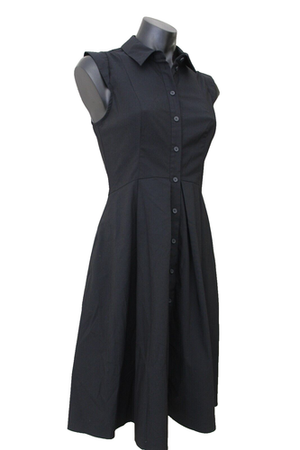 CUE in the City - Size 8 - Black dress with buttons and pockets # ...