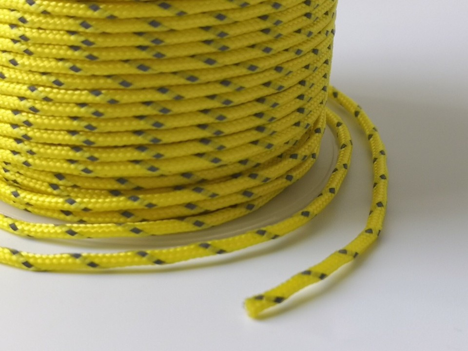2mm Paracord Reflective Micro Cord Strong Glow Line Lanyard Camping ...