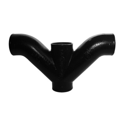 Tyler Pipe 4x4x2 In No-Hub Double Wye & Bend Cast Iron DWV | eBay
