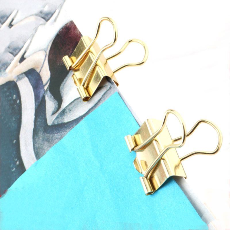 25Pcs Golden Binder Clips Cute Paper Clip Strong Hold Power for Girl ...