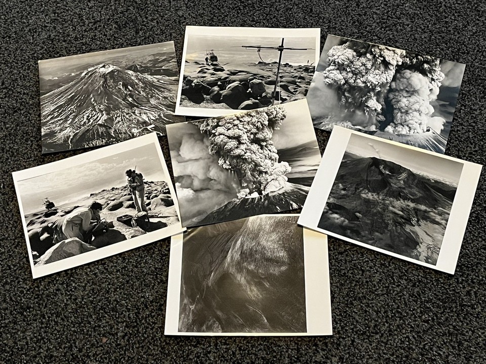 Vtg Lot B&W Photos 1980 Volcano Eruption Mt St Helens Washington | eBay