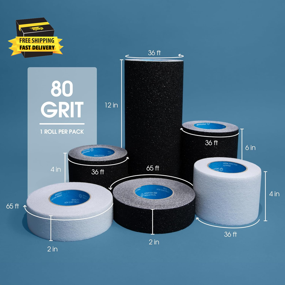 - 2" X 65' Grip Tape Roll - Frosted Anti-Slip Tape for Stairs, Tubs ...