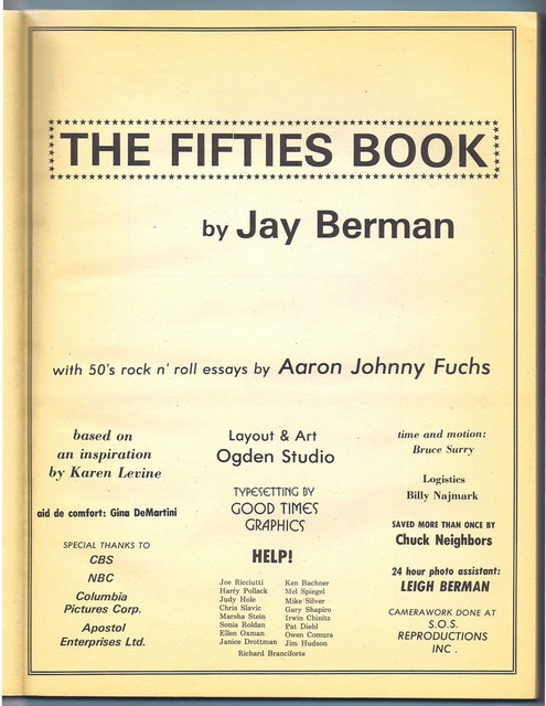 The Fifties Book by Aaron Johnny Fuchs and Jay Berman (Hardcover) for ...