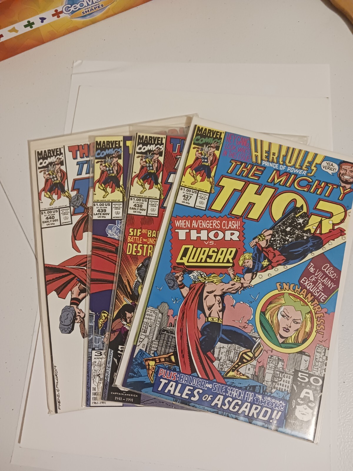 Thor lot #437 438 439 440 Vol 1 (1990s Marvel) 1st Drago Thor Corp high ...