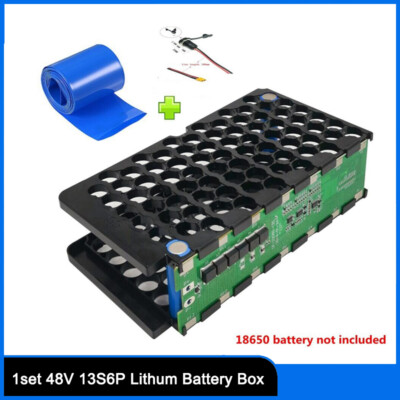DIY 48V 13S 5P Lithium Battery Box Pack with 48V 30A BMS + Holder ...