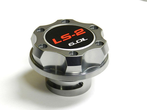 VMS RACING BILLET ALUMINUM GUN METAL OIL CAP LS2 ENGINE LS-2 6.0L ...
