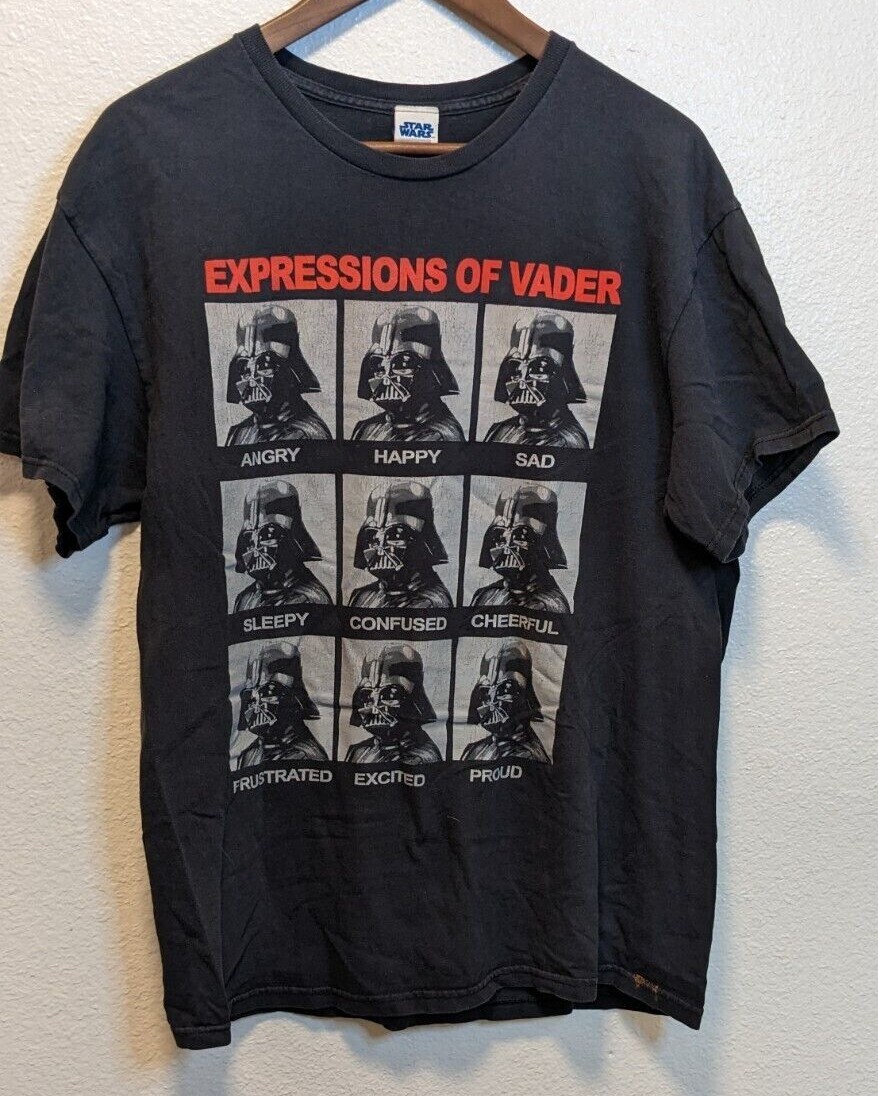 Star Wars Expressions of Darth Vader Graphic T-shirt Men's Medium | eBay