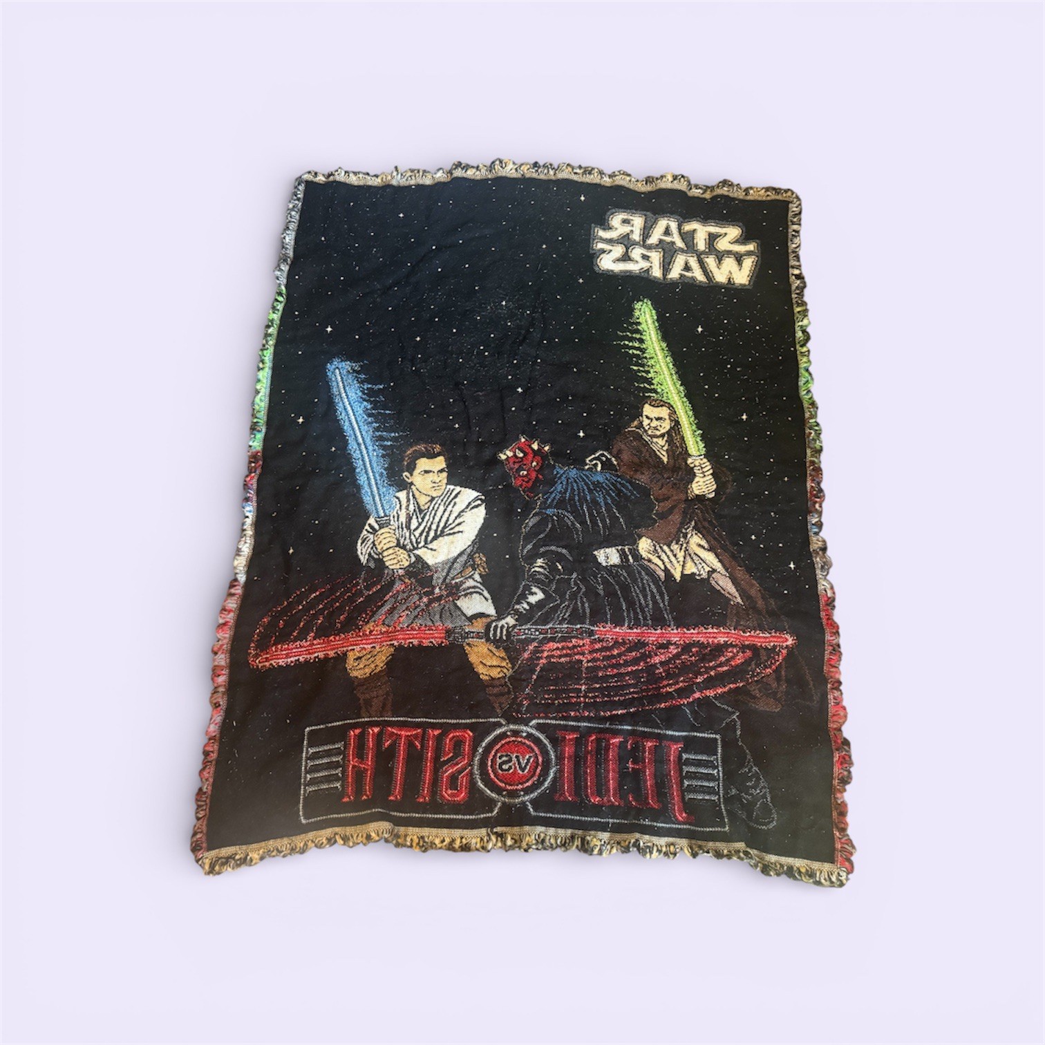 Vintage Star Wars Jedi Vs Sith Tapestry Blanket - The Northwest Company ...