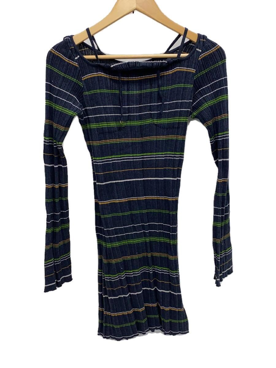 Mame Kurogouchi Other Long Sleeve Dress 2 Cotton Navy Border Mame Kurogouchi Other Long Sleeve Dress 2 Cotton Navy Border