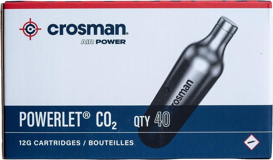 Crosman CO2 Cartridges 40 Cartridge Tank BB Pellet Airsoft Gun Gas12 ...
