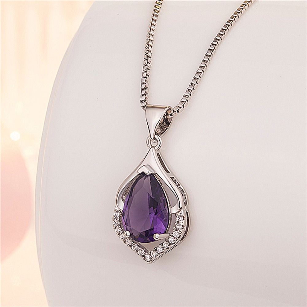 Water Drop Necklace Alloy Crystal Necklace Trendy Women's Jewellery ...