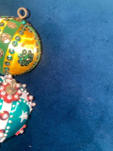 Vintage Satin Beaded Sequined Stick Pin Christmas Ornaments Lot of 16 ...