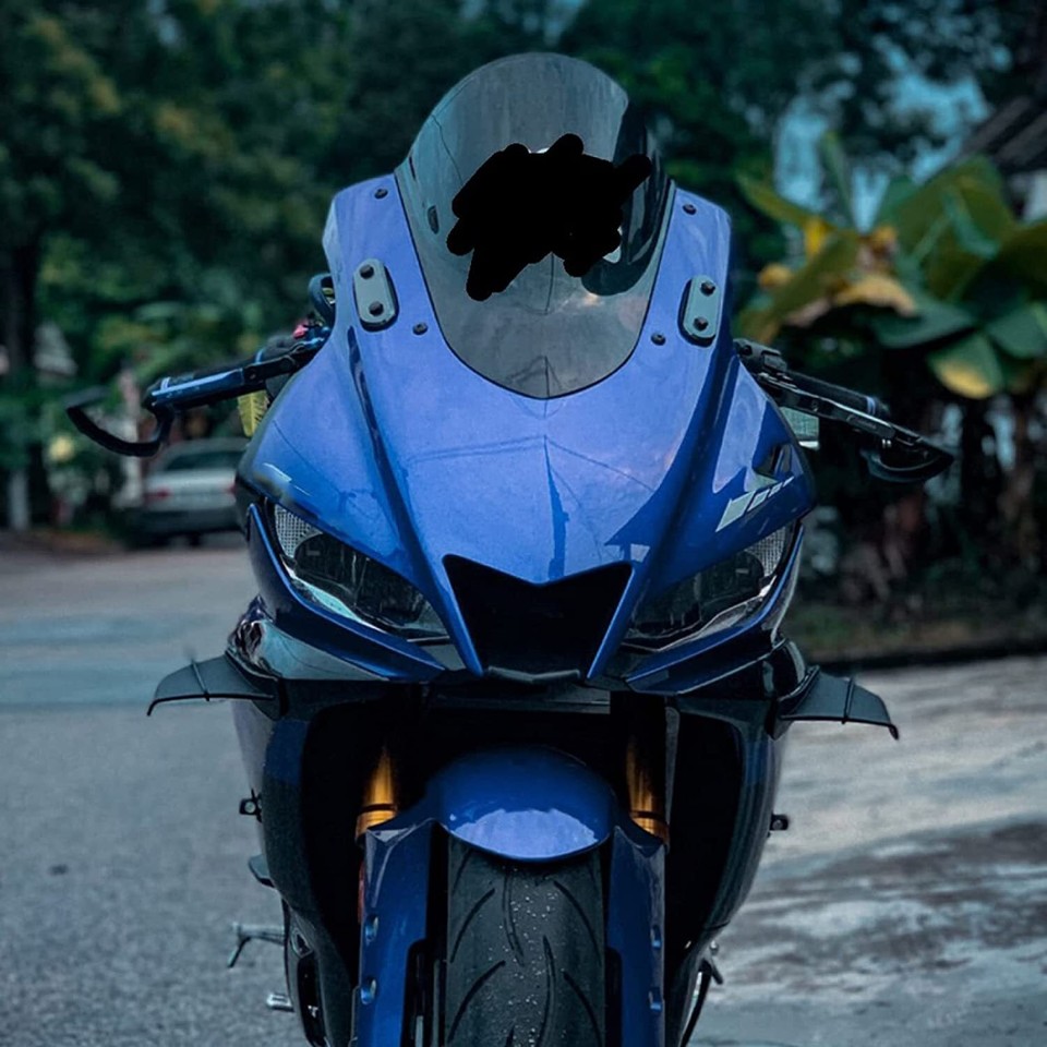 2 Pcs Motorcycle Front Side Spoiler Fixed Wind Wings For YAMAHA R15 R25 ...
