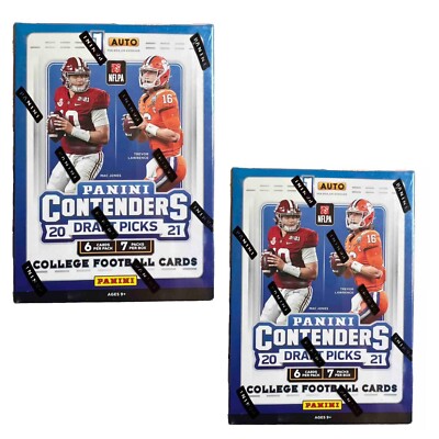 TWO 2020-2021 Panini Contenders Draft Picks Blaster Box College ...