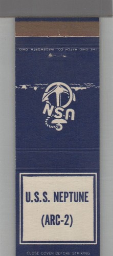 Matchbook Cover - Navy Ship USS Neptune ARC-2 | eBay