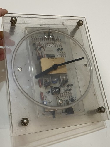 NAM KWONG Electric Co Steampunk Skeleton Acrylic Clock - Salvaged Parts ...