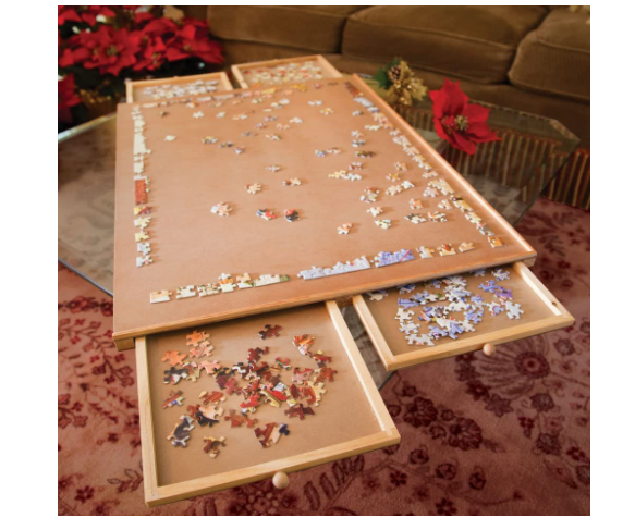 Jumbo Size Wooden Puzzle PLATEAU Smooth Fiberboard Work Surface Four ...