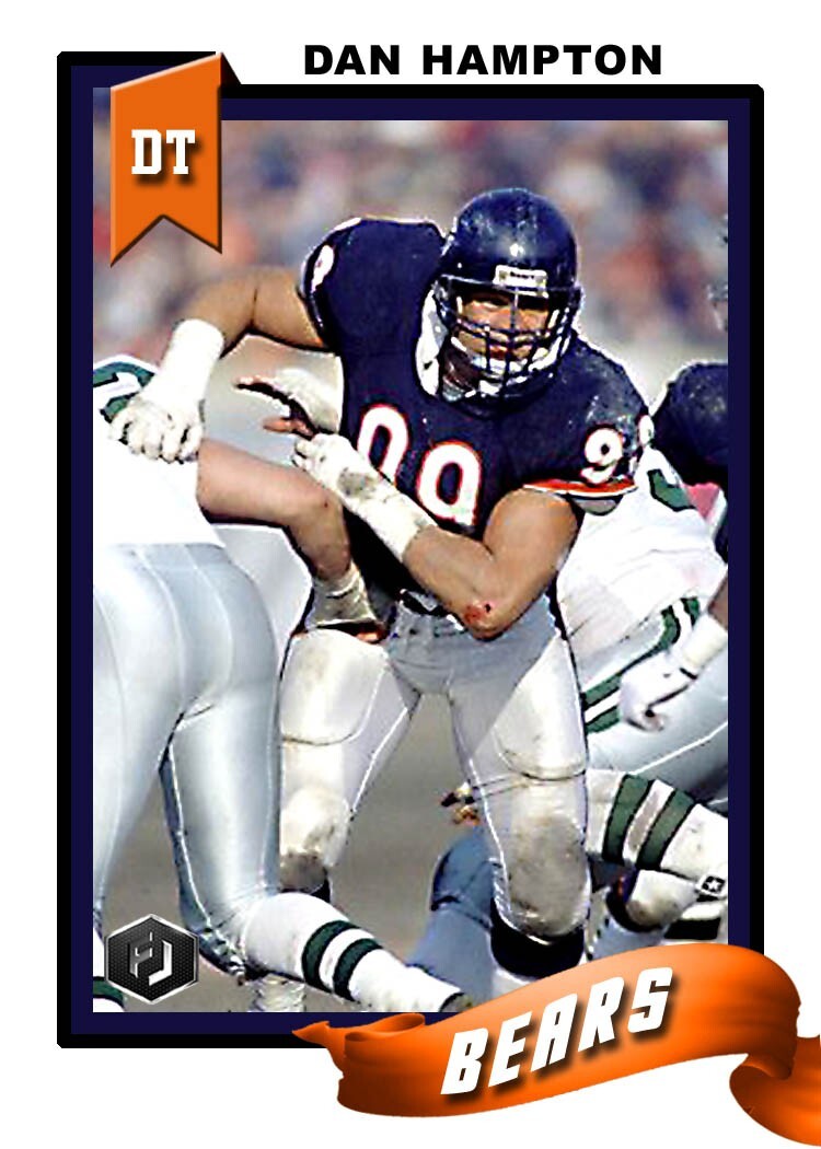 ACEO DAN HAMPTON CHICAGO BEARS CUSTOM HAND MADE ART CARD | eBay