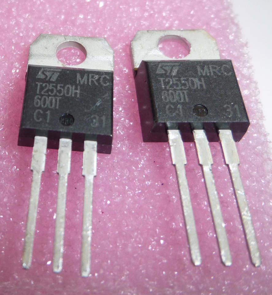 Lot of 10 pieces T2550H-600T TRIAC 25A 600V TO-220 HIGH TEMPERATURE 150 ...