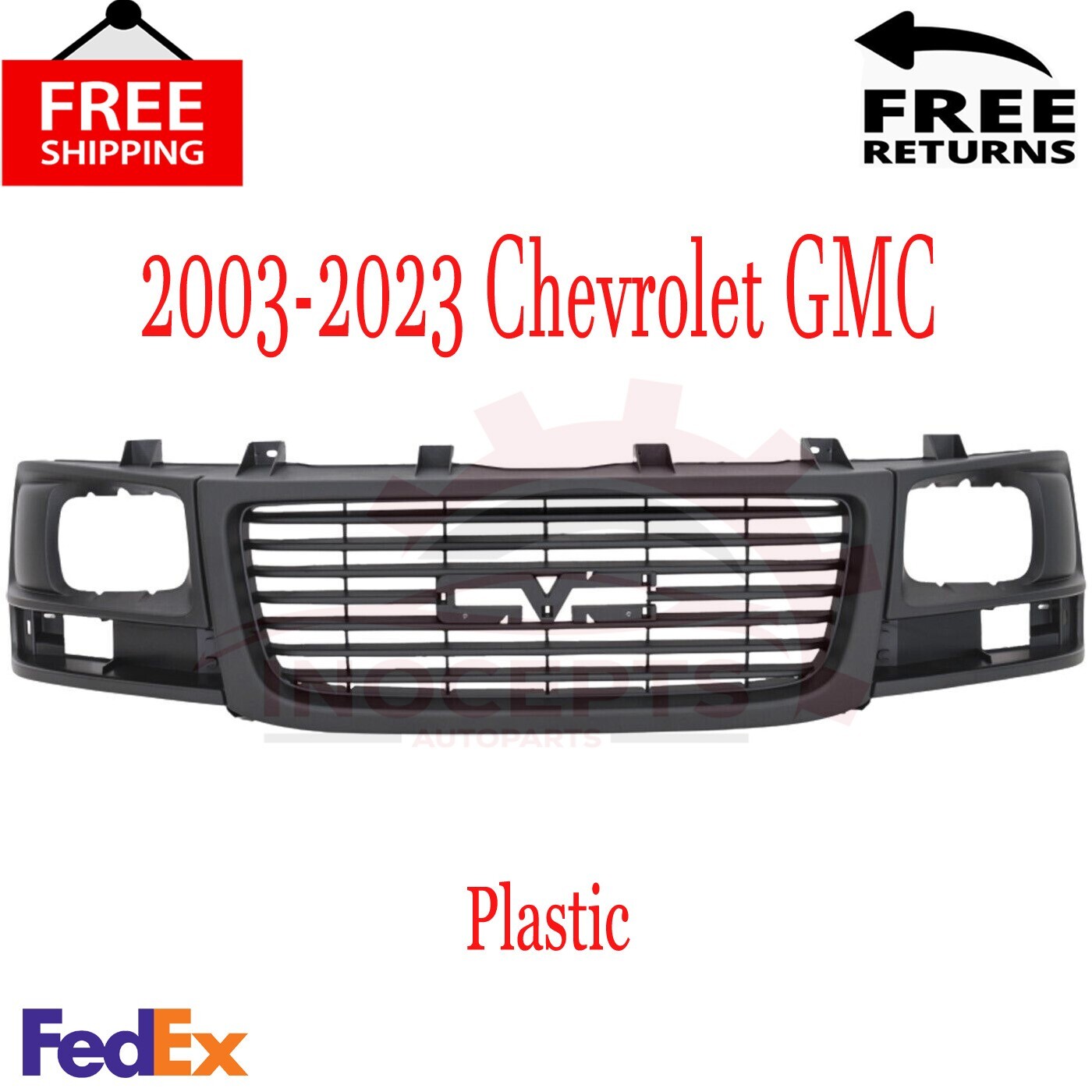 Front Grille Gm1200531 Fits 2003-2016 GMC Savana Van 22881262 for sale ...